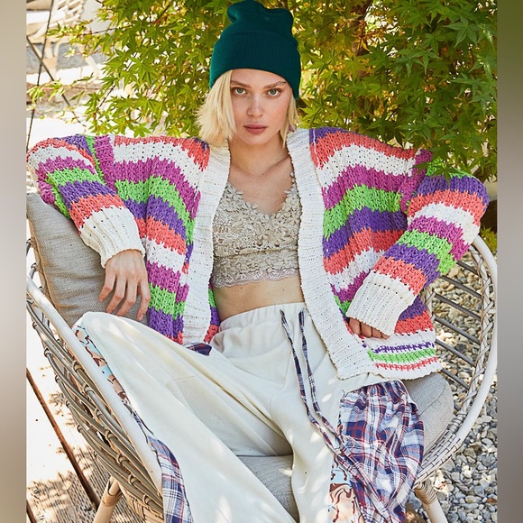 POL | Sweaters | 89 Closeout Firm New Pol Rainbow Chenille Cardigan ...